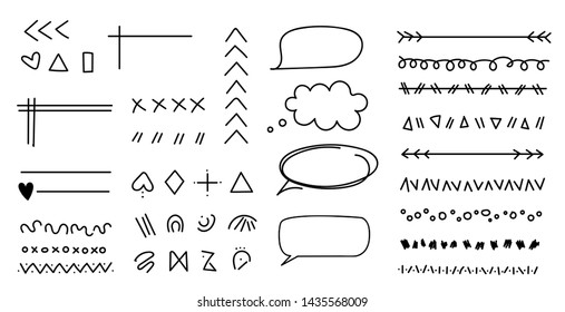 Cartoon Pictures Set Different Arrows Hand Stock Vector (Royalty Free ...