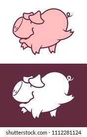 Cartoon Pig Character Stock Vector (Royalty Free) 1112281124 | Shutterstock