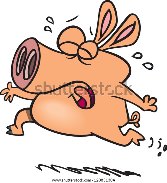 Cartoon Pig Crying Wee Wee Wee Stock Vector (Royalty Free) 120831304