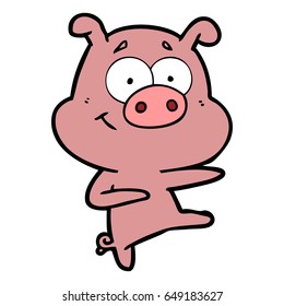 Cartoon Pig Pointing Stock Vector (Royalty Free) 649183627 | Shutterstock