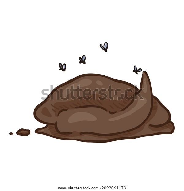 Cartoon Pile Shit Vector Poop Illustration Stock Vector (Royalty Free ...