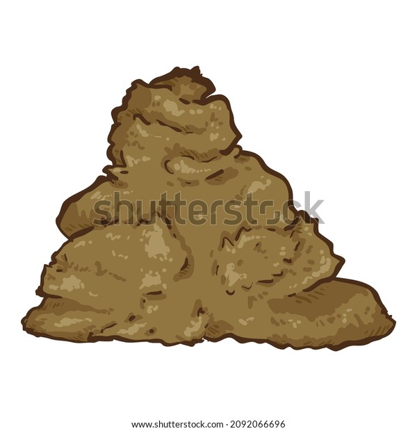 Cartoon Pile Shit Vector Poop Illustration Stock Vector (Royalty Free ...