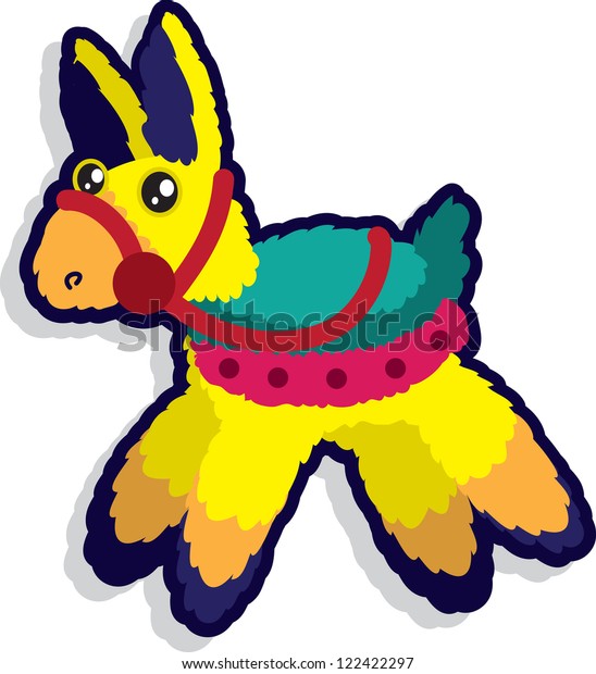 Cartoon Pinata Isolated Hanging Stock Vector (Royalty Free) 122422297 ...