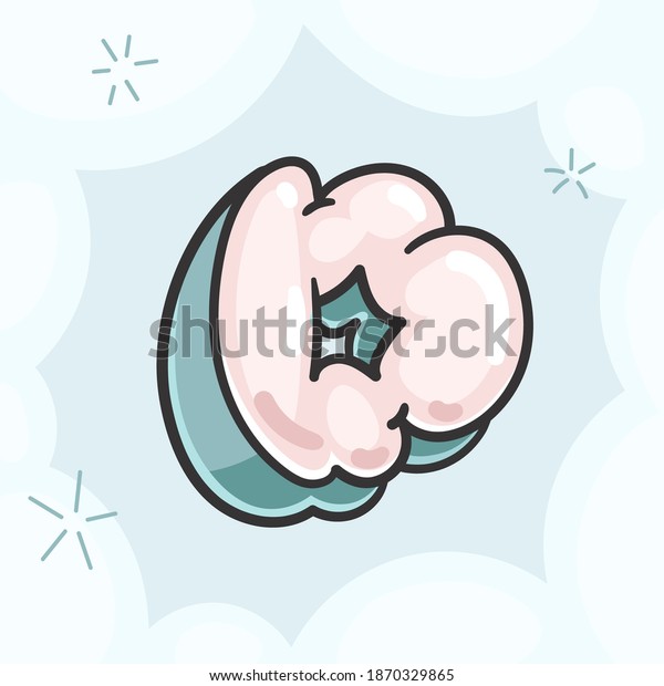 Cartoon Pink Bubble Letter D Vector Stock Vector (Royalty Free ...