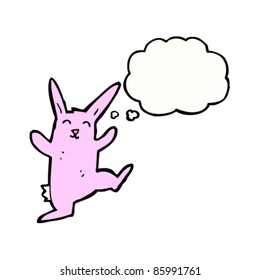 Cartoon Pink Bunny Dancing Stock Vector (Royalty Free) 85991761 ...