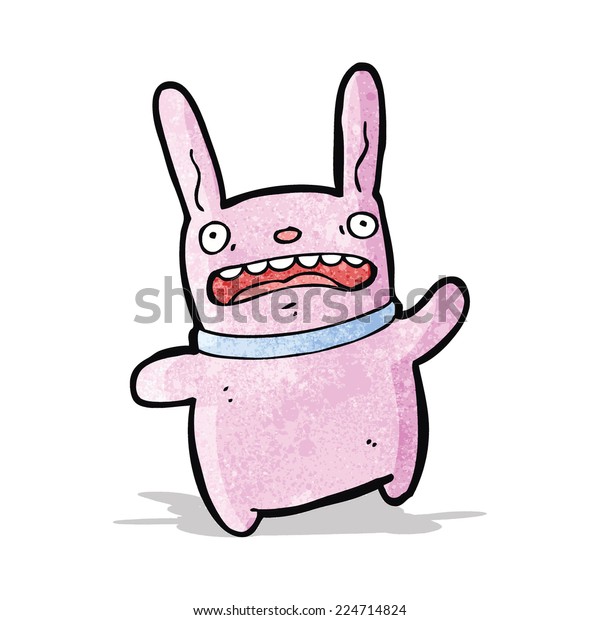Cartoon Pink Bunny Rabbit Stock Vector (Royalty Free) 224714824 ...