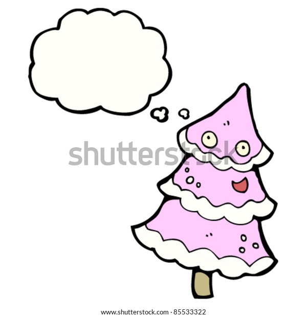 Cartoon Pink Christmas Tree Character: เวกเตอร์สต็อก (ปลอดค่าลิขสิทธิ์ ...
