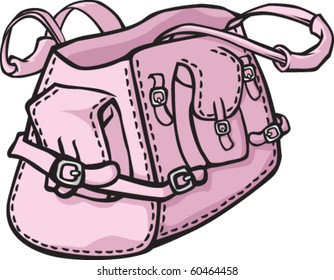 Cartoon Pink Designer Handbag: เวกเตอร์สต็อก (ปลอดค่าลิขสิทธิ์ ...