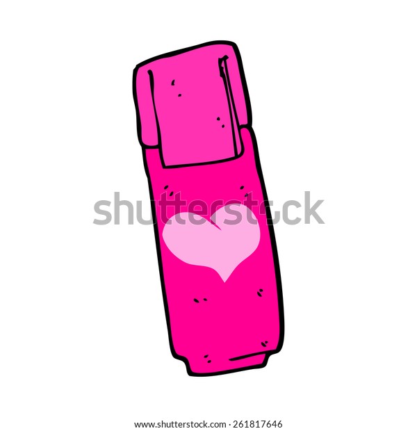 Cartoon Pink Felt Tip Pen Stock Vector (Royalty Free) 261817646 ...