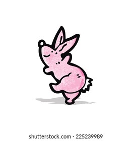 Cartoon Pink Rabbit Stock Vector (Royalty Free) 225239989 | Shutterstock