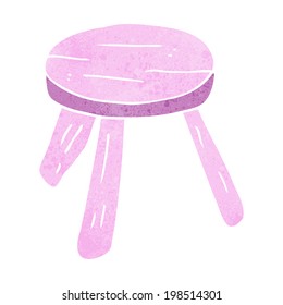 Cartoon Pink Stool Stock Vector (Royalty Free) 196551920