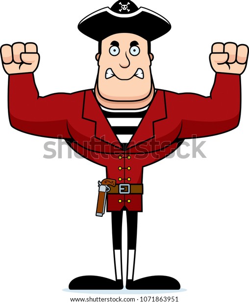 Cartoon Pirate Looking Angry Stock Vector (Royalty Free) 1071863951 ...
