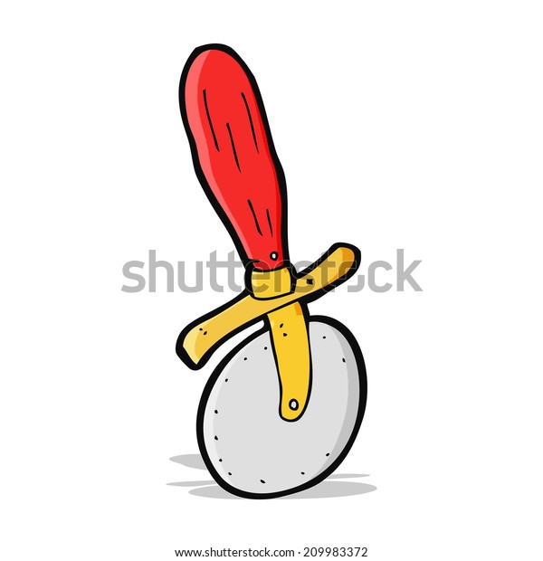 Cartoon Pizza Cutter Stock Vector (Royalty Free) 209983372