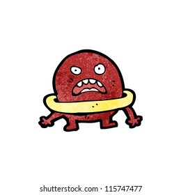 Cartoon Angry Planet Stock Vector (Royalty Free) 110022806