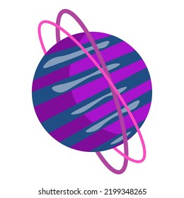 Cartoon Planet Vector Full Color Planet Stock Vector (Royalty Free ...