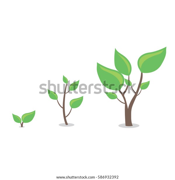 Cartoon Plants Growing Stock Vector (Royalty Free) 586932392 | Shutterstock
