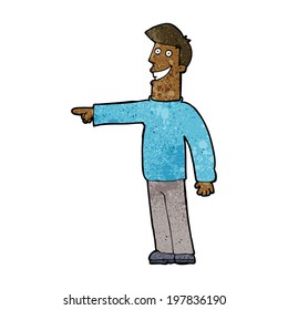 Cartoon Pointing Man Stock Vector (Royalty Free) 197836190 | Shutterstock