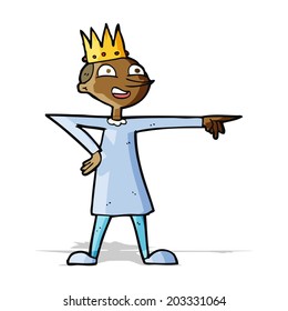 Cartoon Pointing Prince: เวกเตอร์สต็อก (ปลอดค่าลิขสิทธิ์) 203331064 ...
