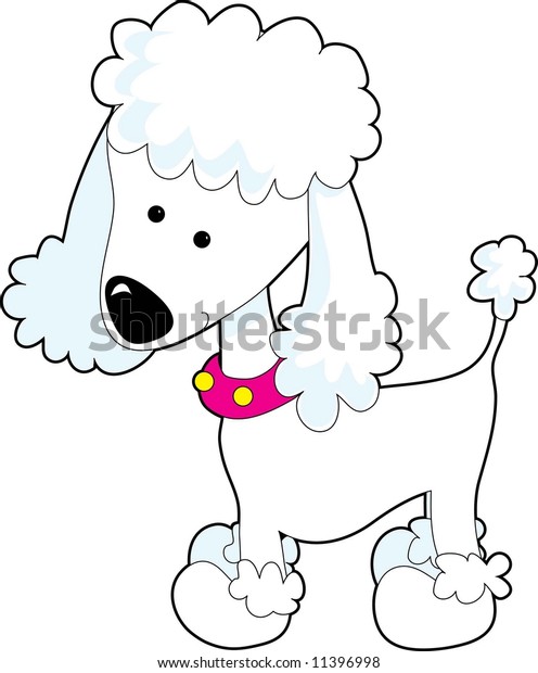 Cartoon Poodle On White Background Stock Vector (Royalty Free) 11396998