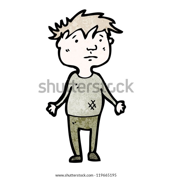 Cartoon Poor Orphan Boy Stock Vector (Royalty Free) 119665195 ...