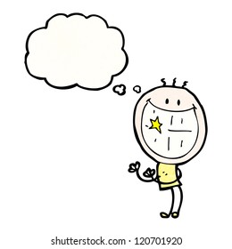 Vektor Stok Cartoon Positive Thinking Man (Tanpa Royalti) 120701920 ...