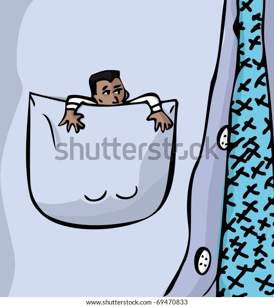 Cartoon Powerless Worker Stuffed Pocket His Stock Vector (Royalty Free ...