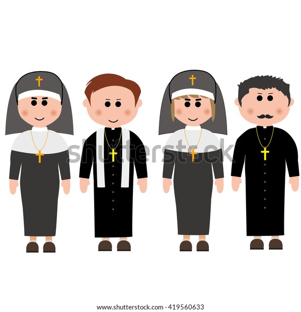 Cartoon Priest Stock Vector (Royalty Free) 419560633