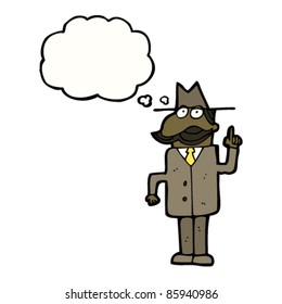 Cartoon Private Detective Solving Case Stock Vector (Royalty Free ...