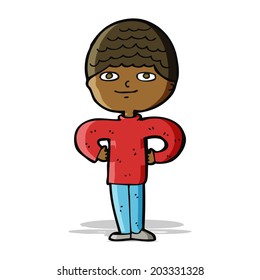 Cartoon Proud Man Stock Illustration 205683607