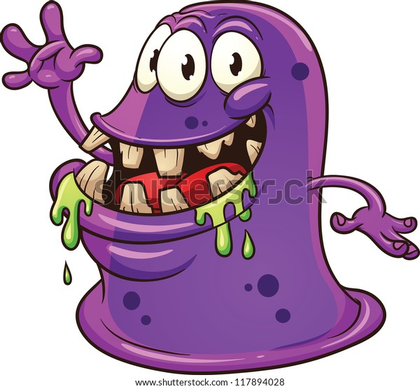 Cartoon Purple Blob Monster Vector Clip Stock Vector (Royalty Free ...
