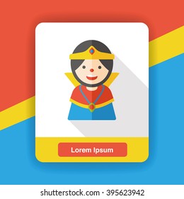 Cartoon Queen Flat Icon Stock Vector (Royalty Free) 395623942 ...