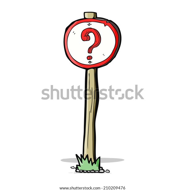 Cartoon Question Mark Sign Stock Vector (Royalty Free) 210209476 ...