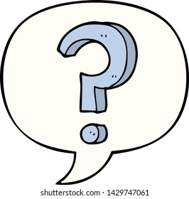 Cartoon Question Mark Speech Bubble Stock Vector (Royalty Free) 1429747061