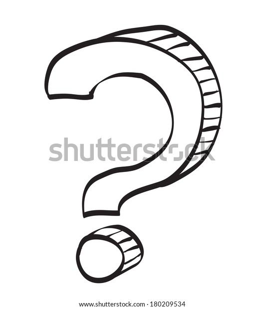 Cartoon Question Mark Symbol Vector Illustration Stock Vector (Royalty ...