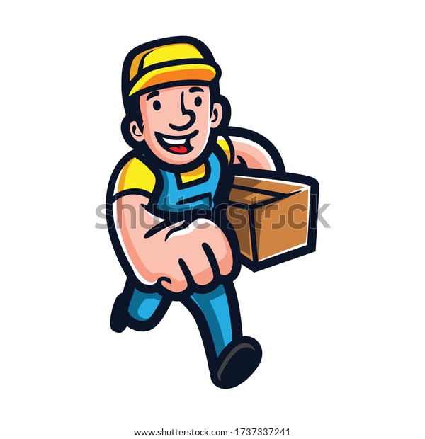 Cartoon Quick Move Mascot Logo Stock Vector (Royalty Free) 1737337241 ...