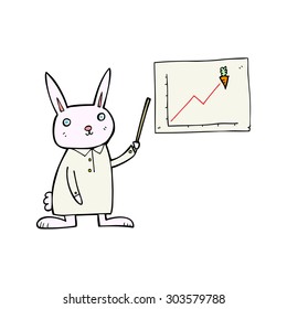 Cartoon Rabbit Business Chart Stock Vector (Royalty Free) 303579788 ...