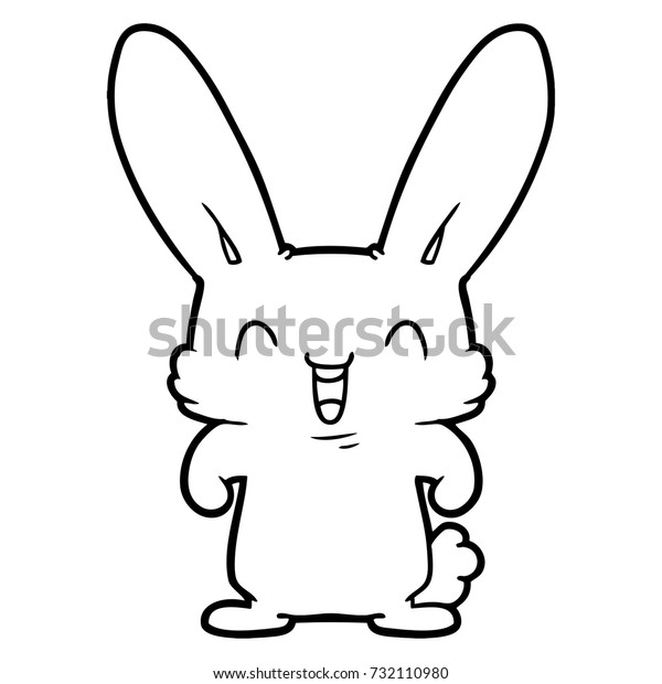 Cartoon Rabbit Laughing Stock Vector (Royalty Free) 732110980 ...