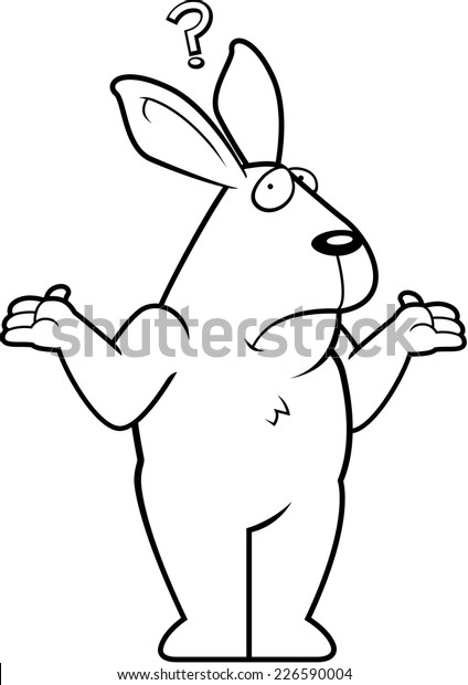 Cartoon Rabbit Looking Confused Shrugging Stock Vector (Royalty Free ...