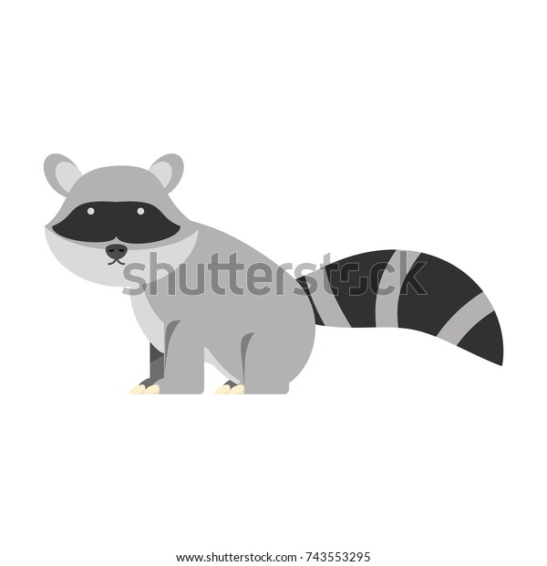 Cartoon Raccon Icon Stock Vector (Royalty Free) 743553295 | Shutterstock