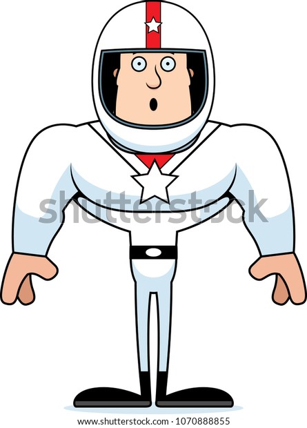 Cartoon Race Car Driver Looking Surprised Stock Vector (Royalty Free ...