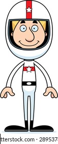 Cartoon Race Car Driver Man Smiling Stock Vector (Royalty Free ...