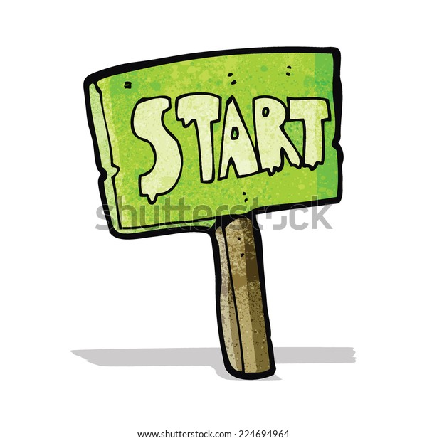 Cartoon Race Start Sign Stock Vector (Royalty Free) 224694964