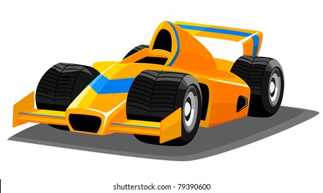 Cartoon Racing Car Stock Vector (Royalty Free) 79390600