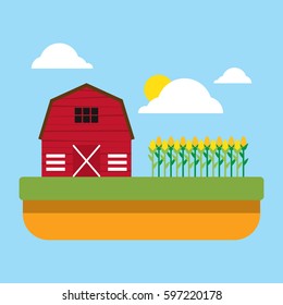 Cartoon Ranch Illustration Stock Vector (Royalty Free) 597220178 ...