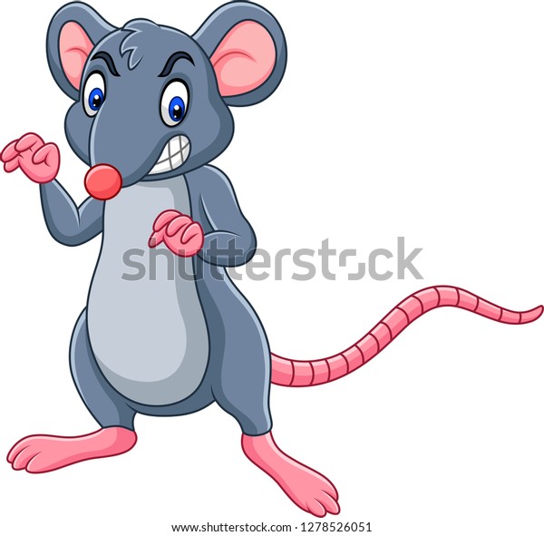 Vector de stock (libre de regalías) sobre Cartoon Rat Angry ...