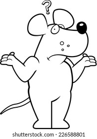 Cartoon Mole Looking Confused Shrugging Stock Vector (Royalty Free ...
