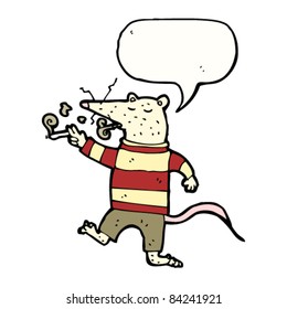 Cartoon Rat Smoking Stock Vector (Royalty Free) 120896212 | Shutterstock
