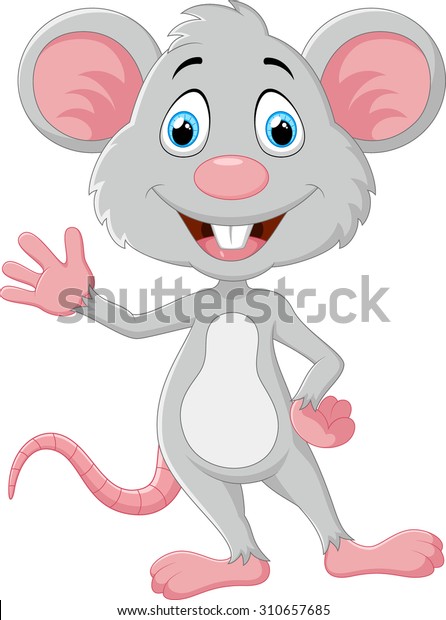 Cartoon Rat Waving Hand Stock Vector (Royalty Free) 310657685 ...