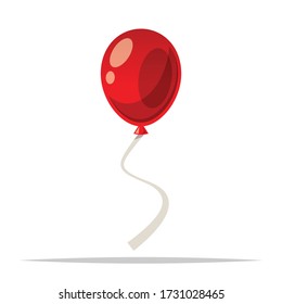 Cartoon Red Balloon Vector Isolated Illustration Stock Vector (Royalty ...