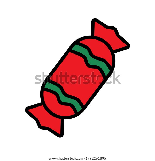 Cartoon Red Candy Icon Sweet Vector Stock Vector (Royalty Free ...